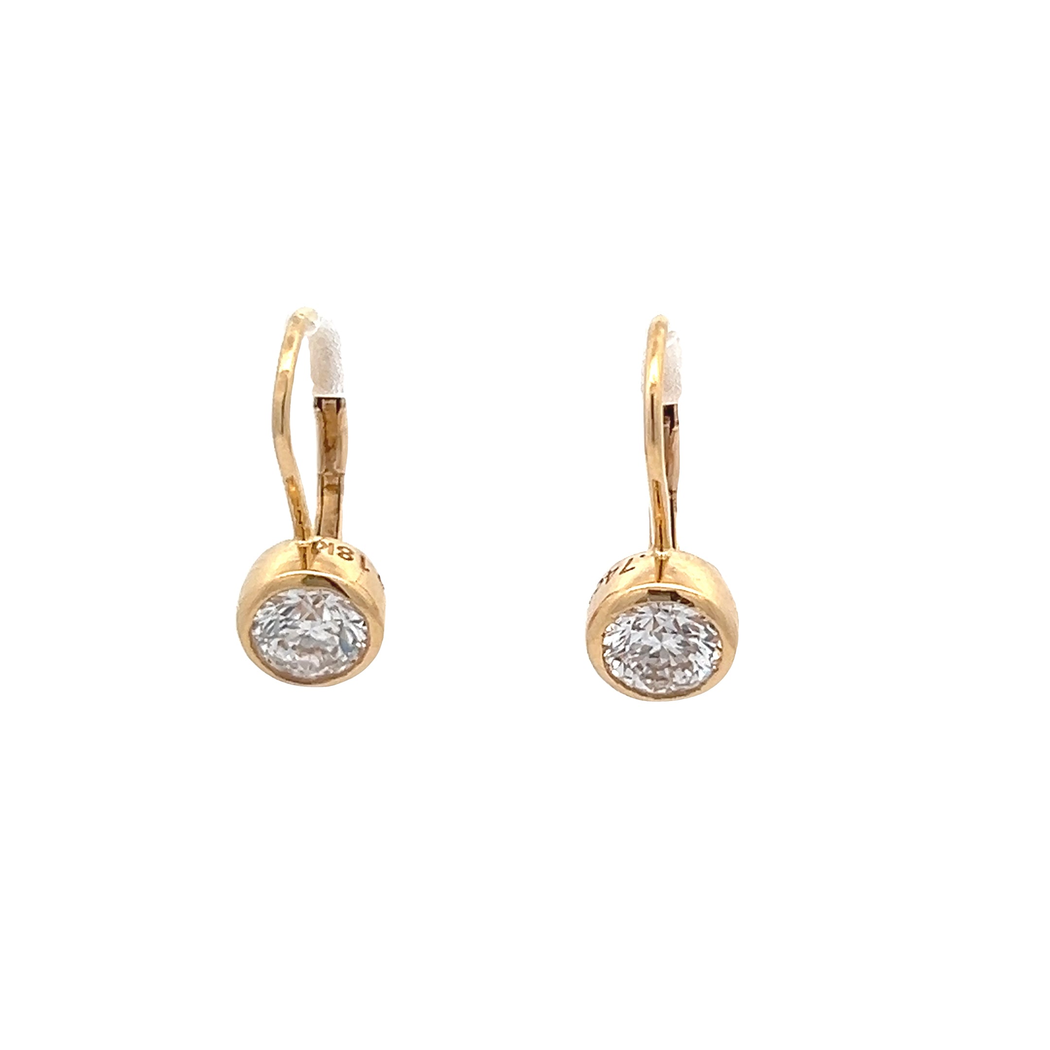 Bezeled Diamond Earrings – Yanina-Co Jewelry
